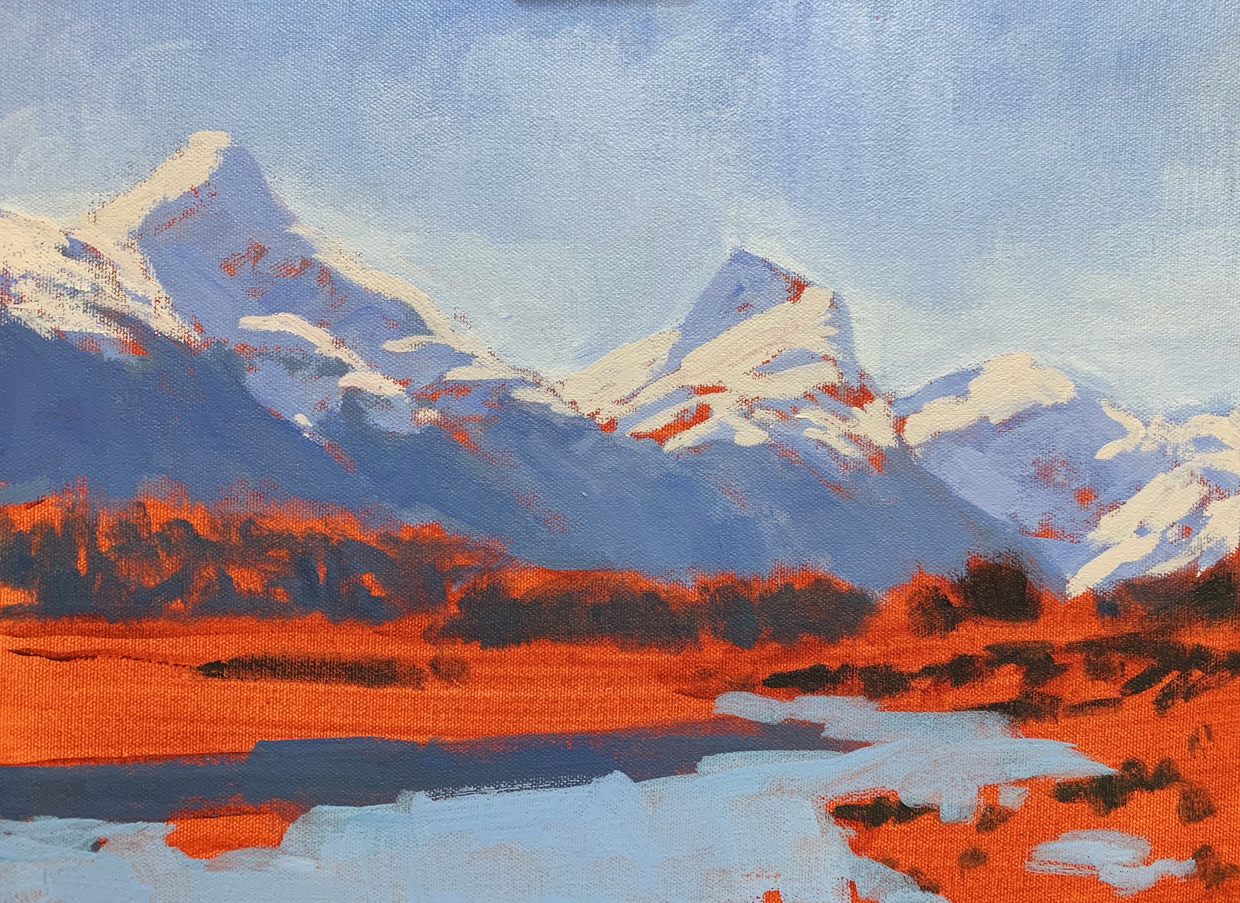 How to Paint a Mountain Landscape in Acrylics