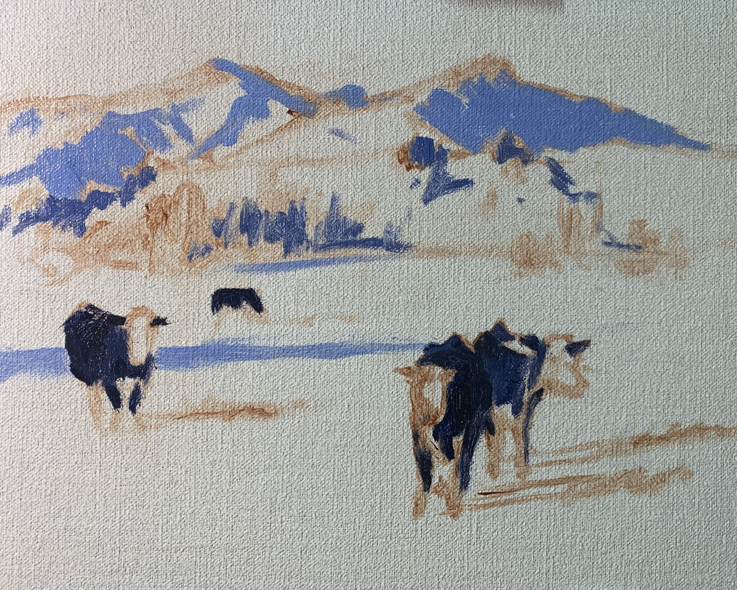How to Paint Cows in a Frosty Field - Samuel Earp