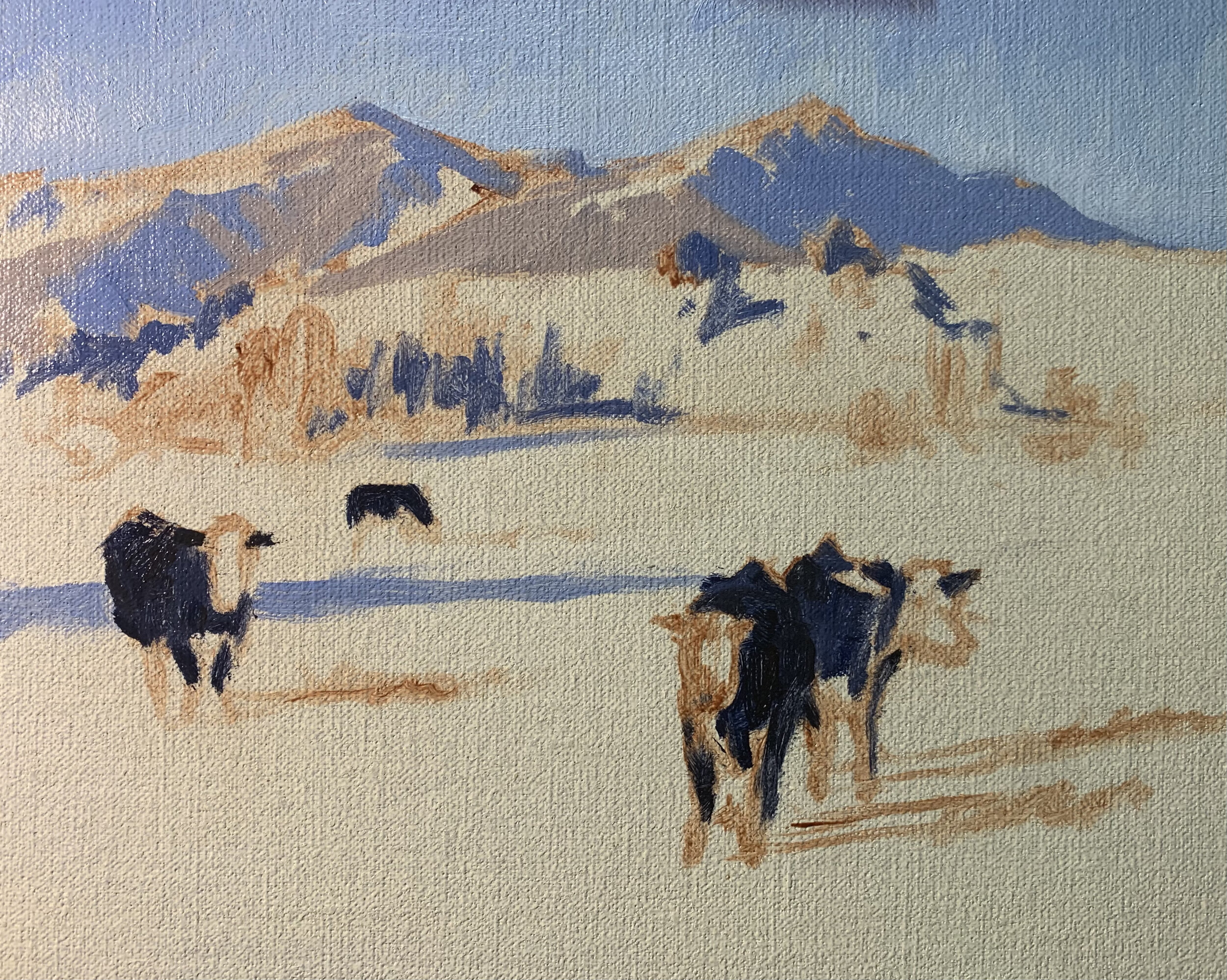 How to Paint Cows in a Frosty Field - Samuel Earp