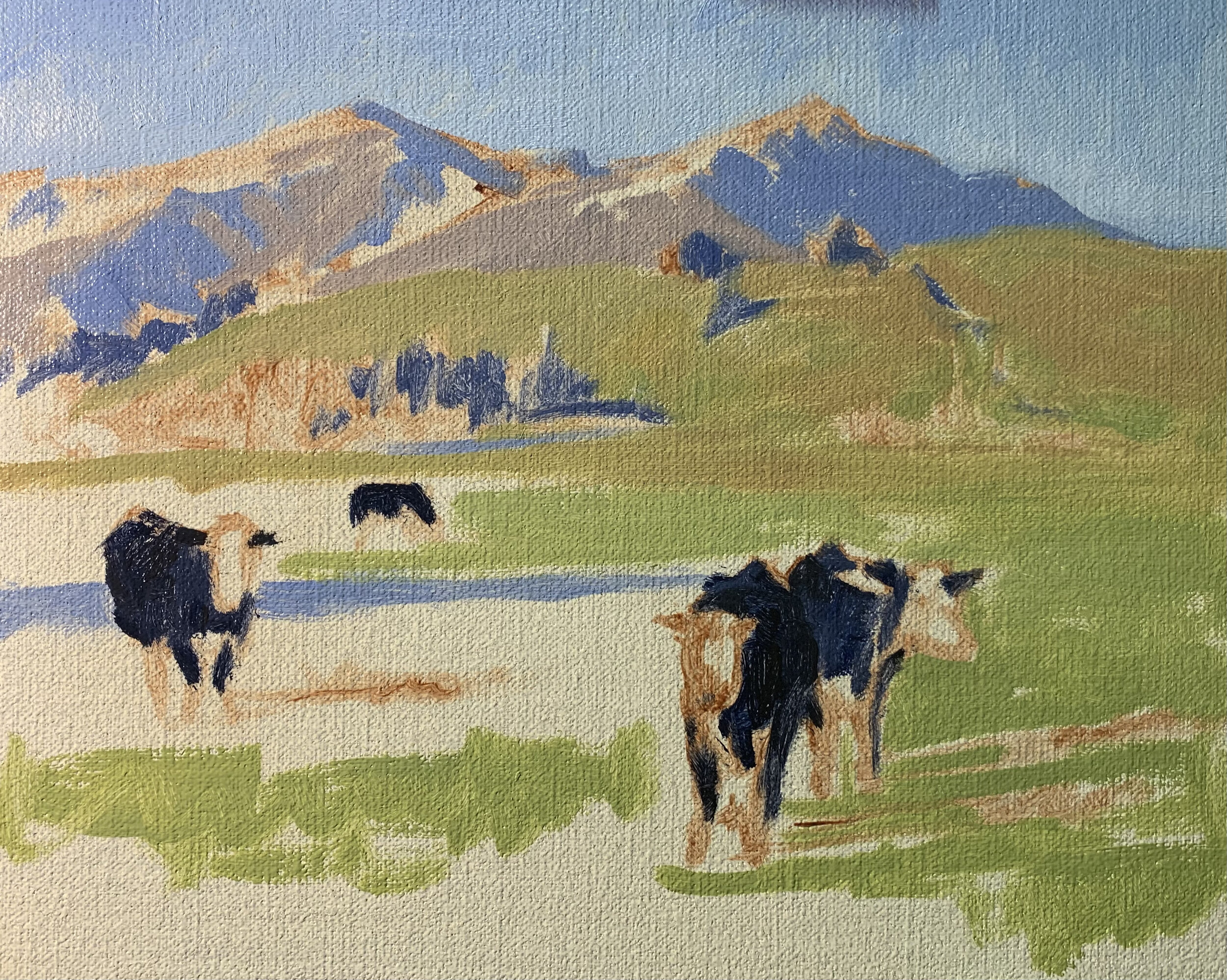 How to Paint Cows in a Frosty Field - Samuel Earp