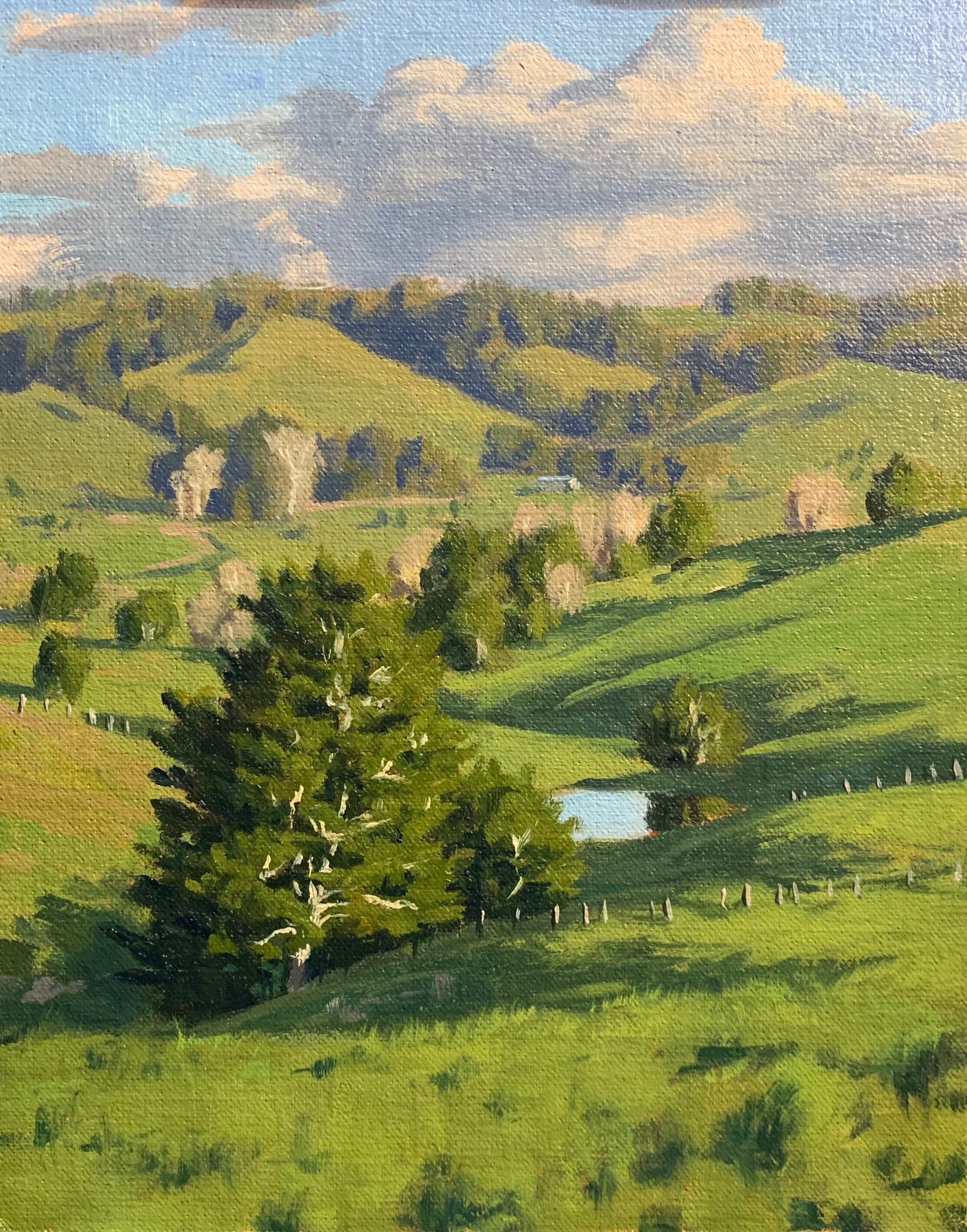 How to Paint Trees and Fields - Tips For Mixing Greens - Samuel Earp