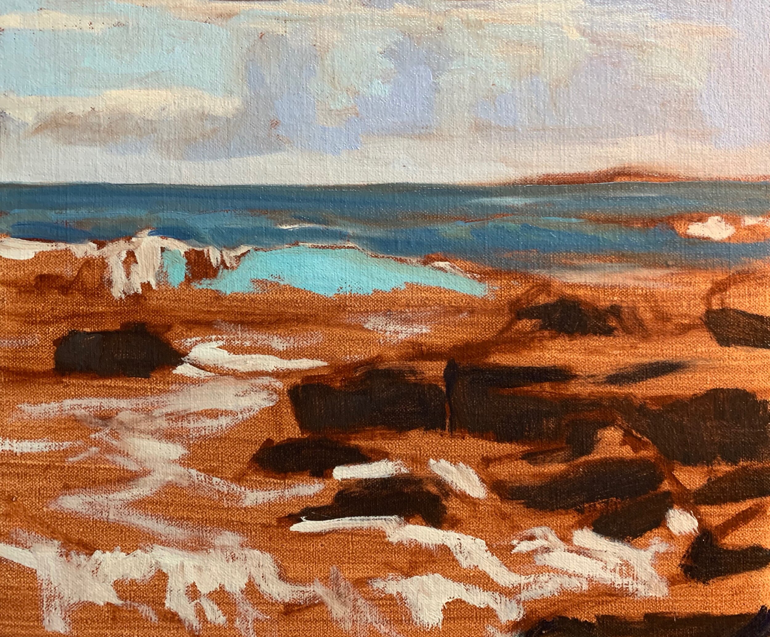 How to Paint a Rocky Shore Seascape - Samuel Earp