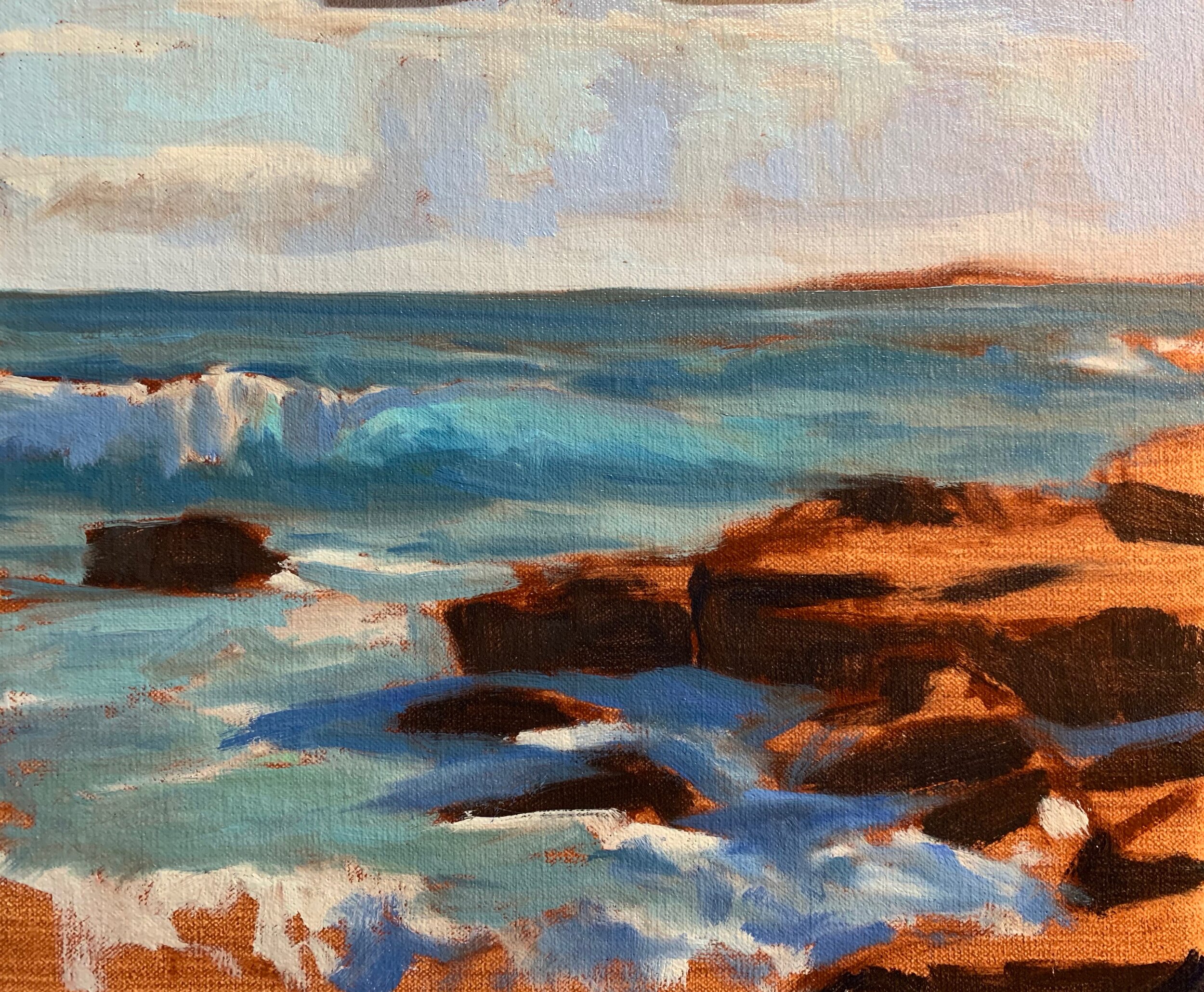 How to Paint a Rocky Shore Seascape - Samuel Earp