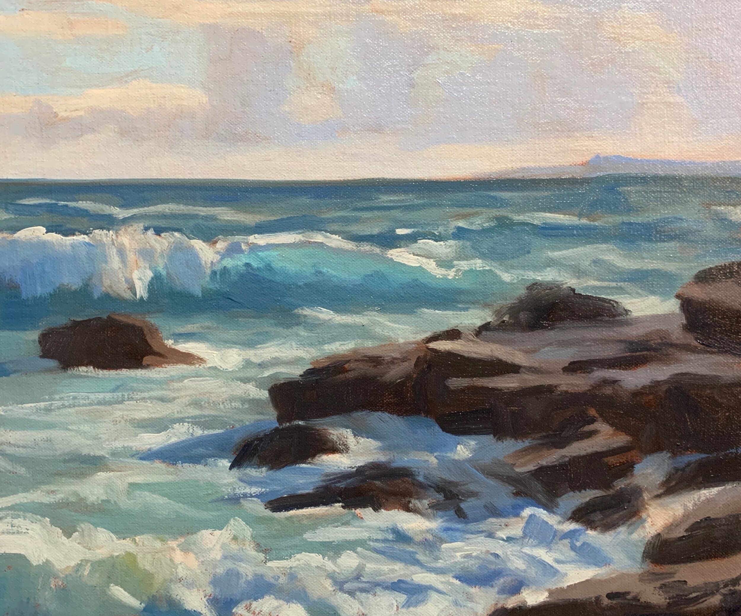 How to Paint a Rocky Shore Seascape - Samuel Earp