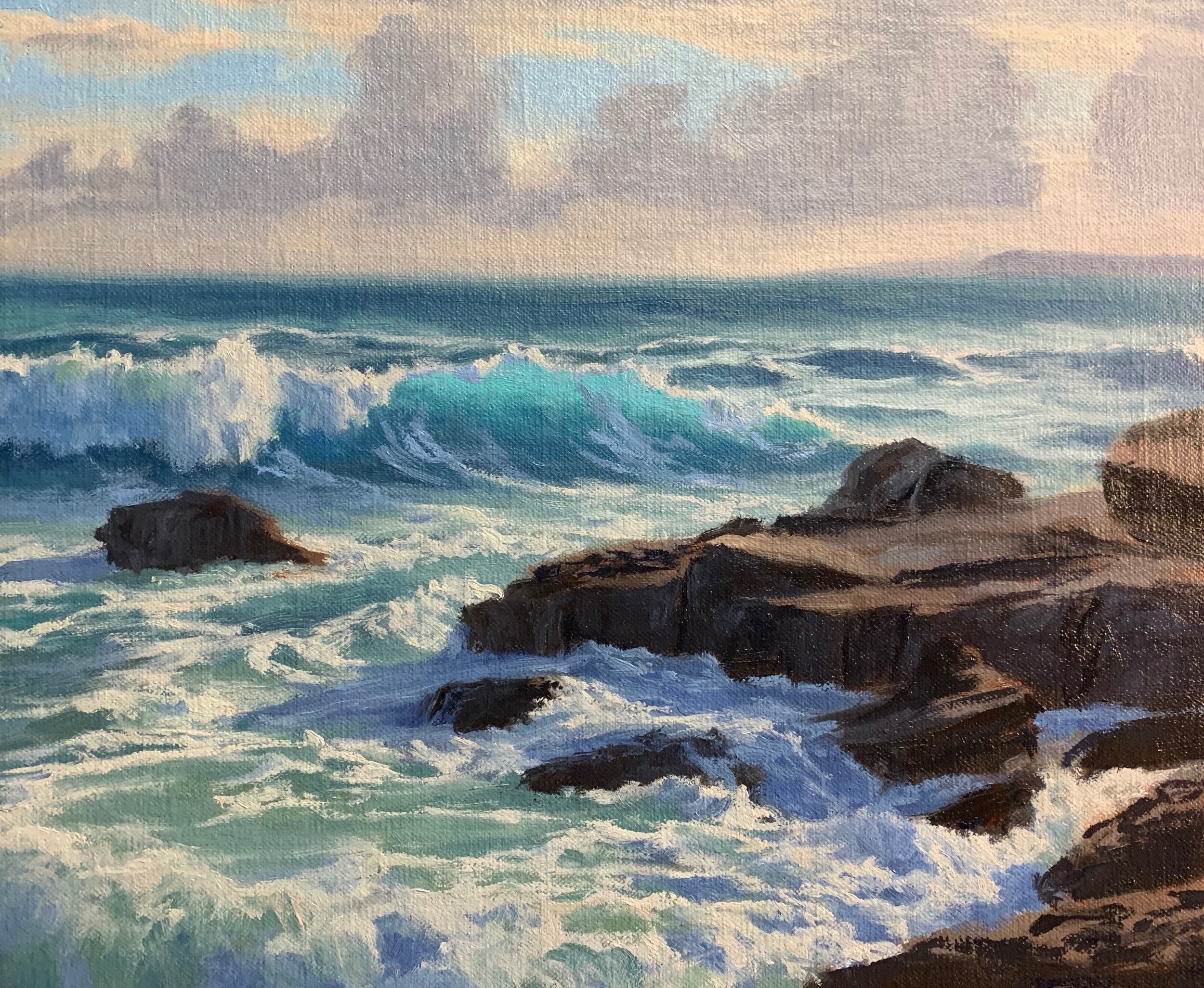 How to Paint a Rocky Shore Seascape - Samuel Earp