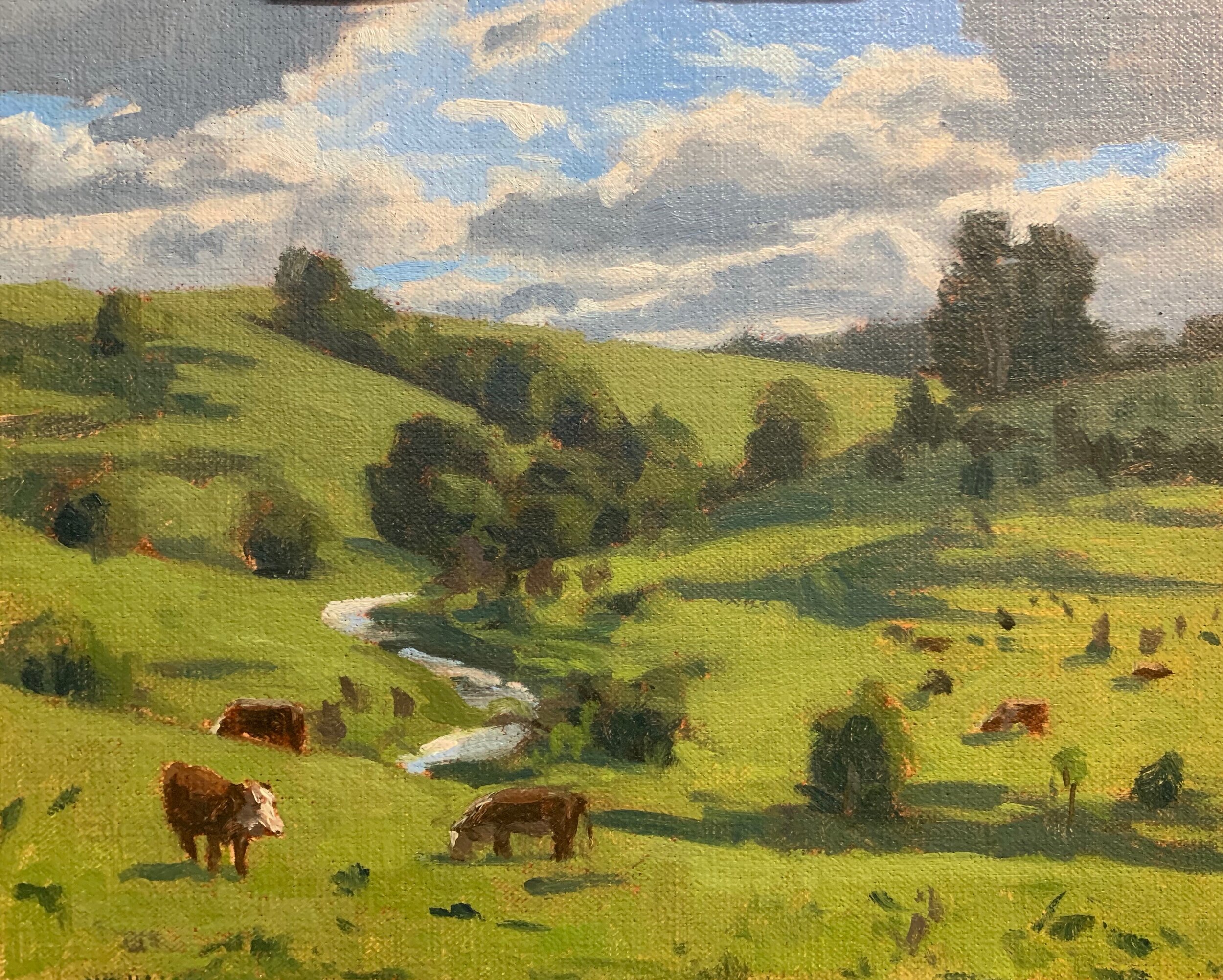 How to Paint a Rural Landscape - Tips For Mixing Grass Greens - Samuel Earp