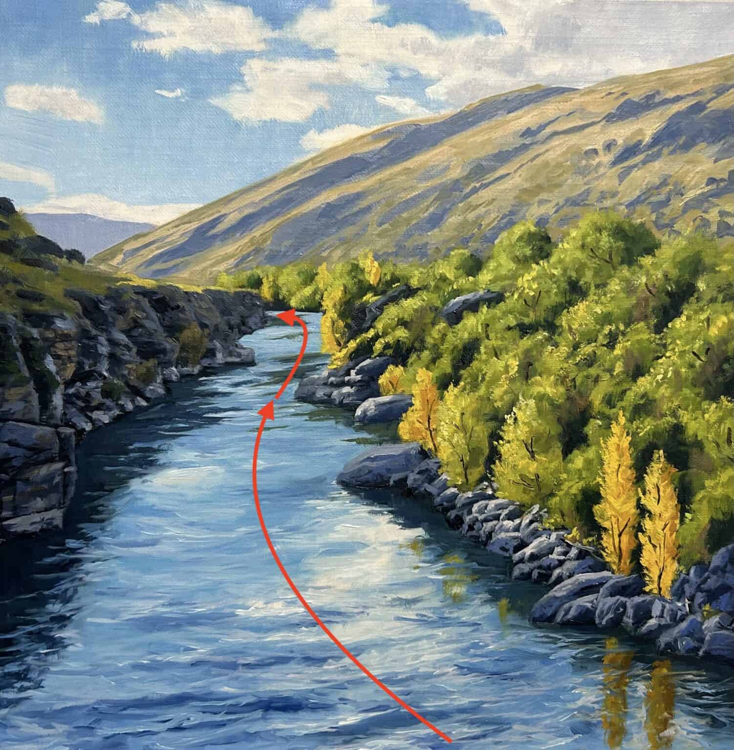 How to Paint Water - Painting a river - Samuel Earp