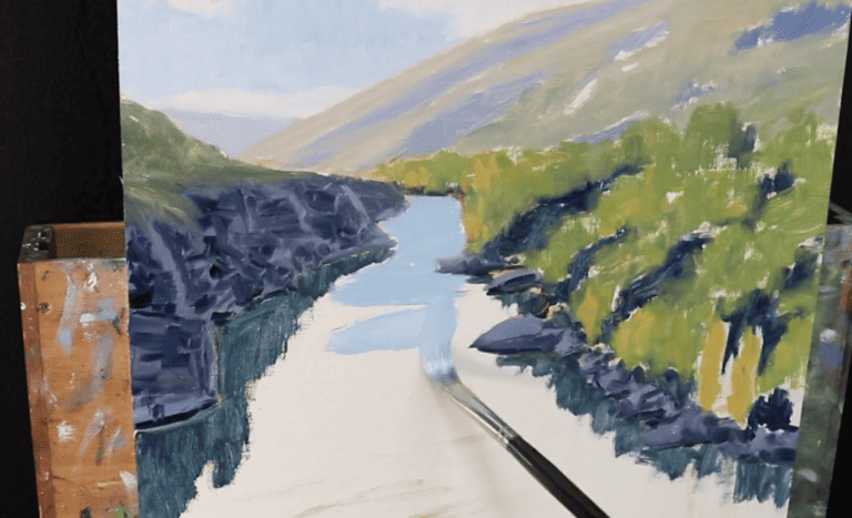 How to Paint Water - Painting a river - Samuel Earp