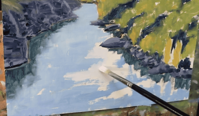 How to Paint Water - Painting a river - Samuel Earp
